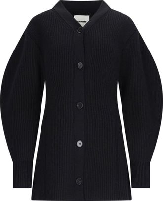 Jil Sander Gerippter Cardigan - Schwarz
