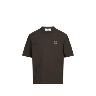 Stone Island Tee-shirt droit col rond en coton