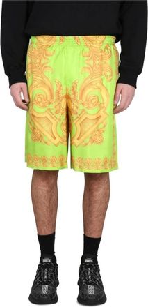 Versace Homme, Shorts, Multicolore, Taille: L Short en soie Baroque Architectural
