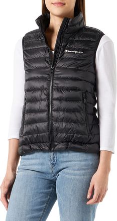 Champion Damen Legacy Outdoor-Small Logo Light Wattierte Weste, Schwarz, XS