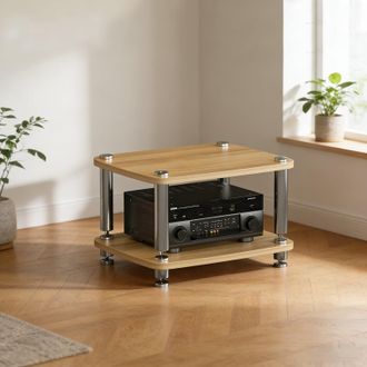 Generic HiFi Regal AV-Medienst&auml;nder im offenen Design, HiFi-Lautsprecherbox mit Vibrationsd&auml;mpfung, kleines Entertainment-Center for Wohnzimmer, Spielzimmer u