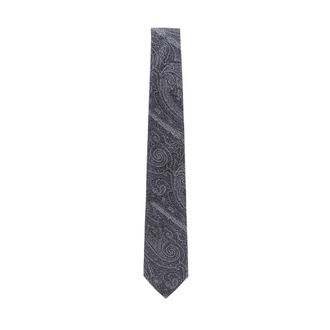 Etro Homme, Accessoires, Noir, Taille: ONE Size Cravate en Jacquard de Soie
