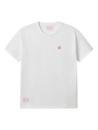 Fingercroxx t-shirt &agrave; patch logo - Blanc