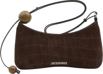 Jacquemus Femme, Sacs, Brun, Taille: ONE Size Sac bandouli&egrave;re en daim gaufr&eacute;