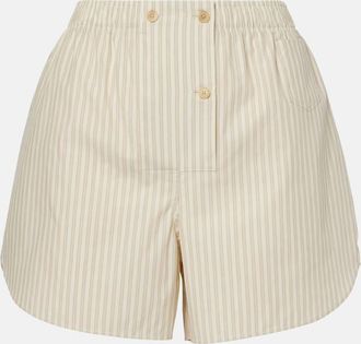 The Row Short Nicasia rayé en coton