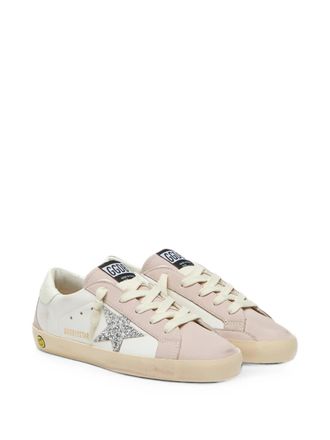 Golden Goose Super Star Leather Upper Glitter Nabuk Toe And Spur Heel Aw26 Ch