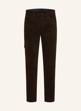 Grasegger Cargohose Turin Slim Fit Aus Samt braun