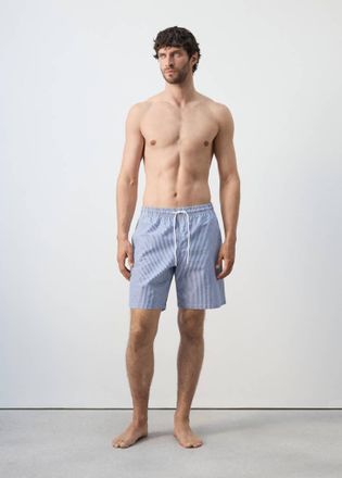 Mango Maillot de bain rayures seersucker bleu encre - Homme - XS - MANGO MAN
