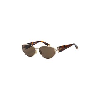 Chlo&eacute; Lunettes de soleil rondes oversize - Femme - Accessoires - Brun - Taille: 59 MM