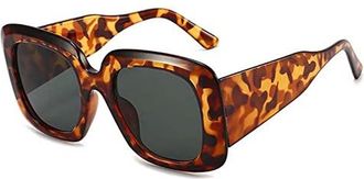 Generic Lunettes de soleil carrées à grand cadre pour femme, photo de rue, vacances, plage, pare-soleil (couleur : G, taille : moyen) 2026, b, Taille unique