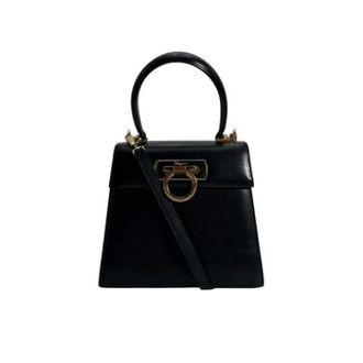 Ferragamo Pre-owned Cuir sacs-main - Femme - Pre-owned - Noir - Taille: ONE Size