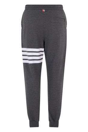 Thom Browne Mens Track Pants Grey Cotton