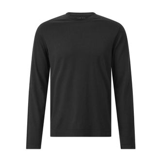 Fedeli Baumwoll Langarmshirt - - Tops - Herren - Schwarzk - 4XL