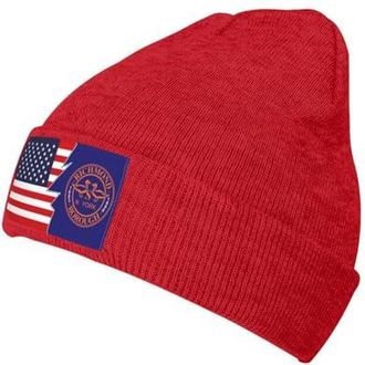 Generic Bonnet Tricoté New York, Arrondissement De Richmond Et Amérique Doux Bonnet Hiver Chaud Tricot Épais Chapeau dhiver Tricoté pour Ski Sports Femme