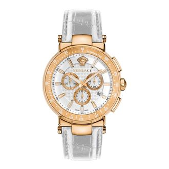 Versace Mystique Sport Chronograph Lederarmband - - Accessories - Herren - Mehrfarbig - ONE SIZE