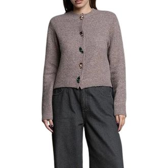 Kaos Kaos - Cardigan &agrave; col rond - Femme - Pulls - Beige - Taille: 42 FR