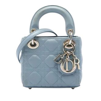 Dior Pre-owned Micro Lady Dior - Femme - Pre-owned - Bleu - Taille: ONE Size