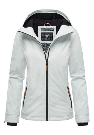 Marikoo Outdoorjacke Brombeere Sportliche &Uuml;bergangsjacke mit Kapuze und sch&uuml;tzendem Kragen