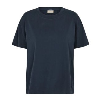 Mos Mosh Navy Basic Tee Top Kurzarm - - Tops - Damen - Blau - XS