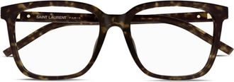 Saint Laurent Eyewear Eckige Brille in Schildpattoptik - Braun