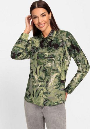Heine Klassische Bluse Druckbluse Langarm