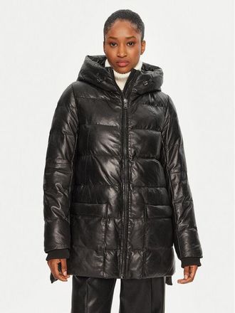 Serge Pariente Lederjacke Warm Girl Schwarz Relaxed Fit
