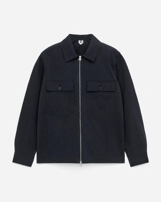 Arket Overshirt Mit Rei&szlig;verschluss -Blau