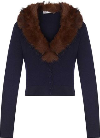 Self Portrait Cardigan - Bleu