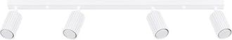 Sollux Lighting Plafonnier LED - Spot de Plafond - en Aluminium - 4 Abat-jours - 81 x 6,5 x 16,5 cm - Karbon Blanc