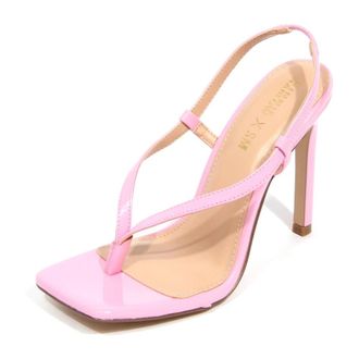 Steve Madden Rosa Patent Sandale Bashment Stil - - Shoes - Damen - Rosa - 38 1/2 EU