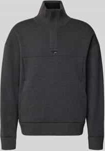 HUGO BOSS Pullover mit kurzer Knopfleiste