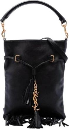 Saint Laurent Pre-owned Sac seau en cuir - Femme - Pre-owned - Noir - Taille: ONE Size