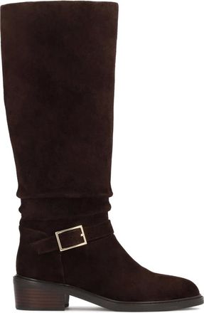 Kazar Bottes hautes Kazar en daim marron fonc&eacute; - Femme - Chaussures - Brun - Taille: 39 EU