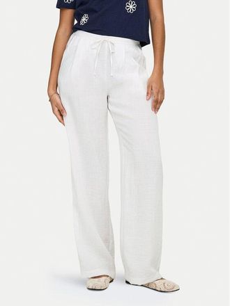 Only Stoffhose Lita 15370273 Wei&szlig; Relaxed Fit
