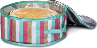 My Home Kuchen-/Torten K&uuml;hltasche, rund (Mint gestreift)