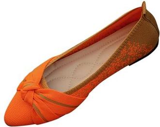 Generic Chaussures plates d&eacute;contract&eacute;es &agrave; bout pointu pour femme - &Eacute;l&eacute;gantes - Respirantes - L&eacute;g&egrave;res et confortables - Avec noeud - Pour le travail et les vac