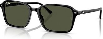 Ray-Ban Raimond Sonnenbrillen Schwarz Fassung Grün Glas 56-18