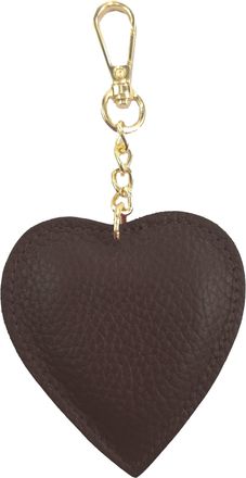 modamoda.de SA05 Leder Schl&uuml;sselanh&auml;nger, Taschenanh&auml;nger, handmade in Italy (Herz/Dark Chocolate)