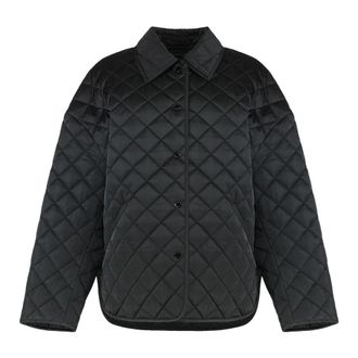 Toteme Femme, Vestes, Noir, Taille: 36 FR Veste matelass&eacute;e trap&egrave;ze &agrave; col