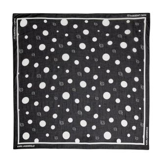 Karl Lagerfeld Modal Silk Scarf - - Accessories - Damen - Schwarzk - ONE SIZE