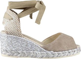 Espadrilles Femme, Chaussures, Beige, Taille: 41 EU Espadrilles compens&eacute;es Ronny &agrave; nouer &agrave; la cheville
