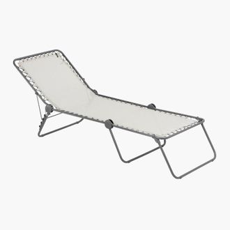 Lafuma Mobilier Bain De Soleil - Transat Piscine et Jardin - Chaise Longue Pliant - Siesta L - Batyline Iso - Beige Seigle - Lafuma Mobilier