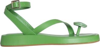 Gia Borghini Femme, Chaussures, Vert, Taille: 38 EU Gia/Rhw Covered Sole Flat Sandales