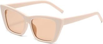 Generic Lunettes De Soleil Carr&eacute;es &Agrave; Monture Fine UV400 For Hommes Et Femmes, Id&eacute;ales For La Conduite, Les Vacances Et Le Shopping Photo.(Beige)