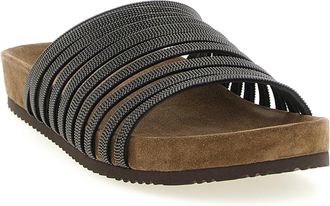 Brunello Cucinelli Precious Strap Slides - brown