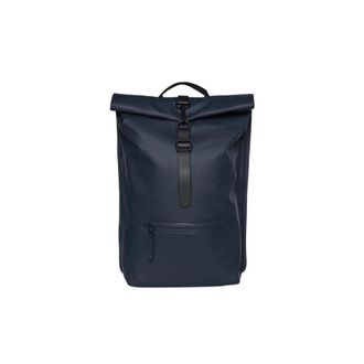 Rains Stylischer Rucksack mit Polyesterbeschichtung - - Bags - Herren - Blau - ONE SIZE