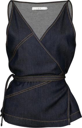 Iro Renata Wrap Top - - Tops - Damen - Blau - M
