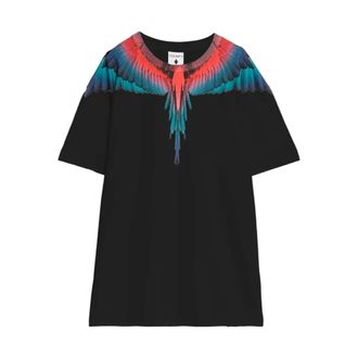 Marcelo Burlon Homme, Tops, Noir, Taille: XL T-Shirt Stampa Ali