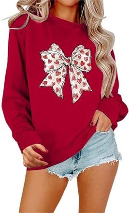 Generic 2026 Valentines Day God Is Greater Than The Highs And Lows Sweat-shirt &agrave; manches longues pour femme, Rouge, XXL