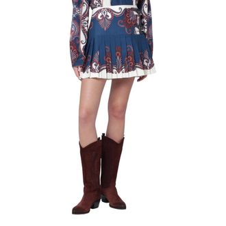 Farm Rio Farm Rio, Femme, Jupes, Multicolore, Taille: 38 FR Mini-jupe pliss&eacute;e Arabesque